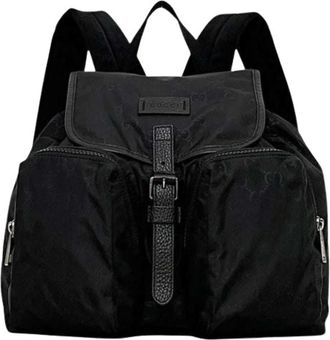 Gucci unisex, Pre-owned, Noir, Taille: ONE Size Sac &agrave; dos en nylon Pre-owned