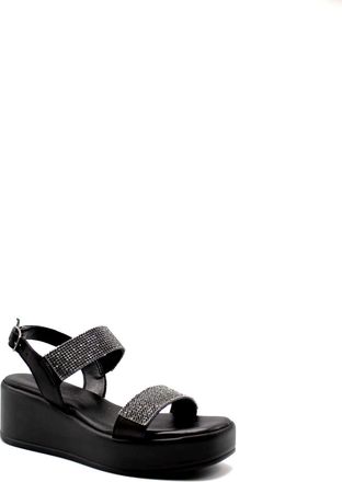 Igi & Co Igi&Co Damen Frau Engy Keilsandale, Rauchschwarz, 40 EU