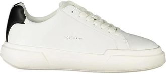 Calvin Klein Femme, Chaussures, Blanc, Taille: 39 EU Baskets Femme en Cuir Blanc