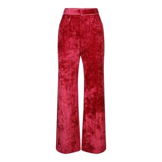 Isabel Marant Himbeerfarbene Darlyn Hose mit Samteffekt - - Trousers - Damen - Rosa - S