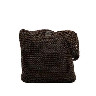 Chanel Sac bandouli&egrave;re en cuir tress&eacute; Pre-owned - Femme - Pre-owned - Brun - Taille: ONE Size