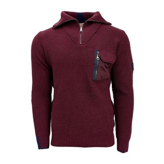 Bob Half-Zip Rollkragenpullover - - Knitwear - Herren - Rot - M