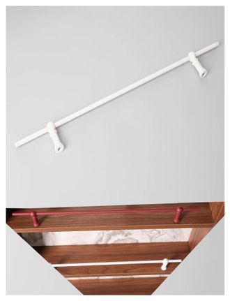 Generic Rundrohr-Leitplanke, multifunktionale St&uuml;tzstange for B&uuml;cherregale aus Holzschr&auml;nken, Kantenverkleidung in individueller L&auml;nge und Sicherheitsstange f