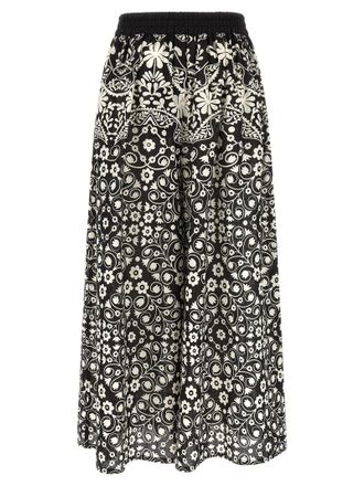 Max Mara Womens Bicolor Cotton Flared Pants