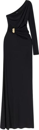 Elisabetta Franchi Femme, Robes, Noir, Taille: 40 FR Robe Longue Asym&eacute;trique