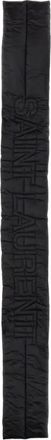 Saint Laurent Tücher & Schals - Quilted Black Scarf With Embossed Logo Detail - Gr. unisize - in Schwarz - für Damen