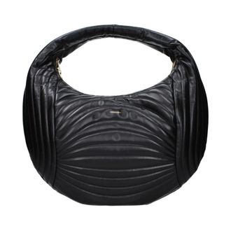 Ferragamo Femme, Sacs, Noir, Taille: ONE Size Sac à main en cuir noir avec logo frontal
