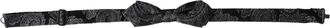 Dolce & Gabbana Black Silk Jacquard Adjustable Neck Men Bow Tie