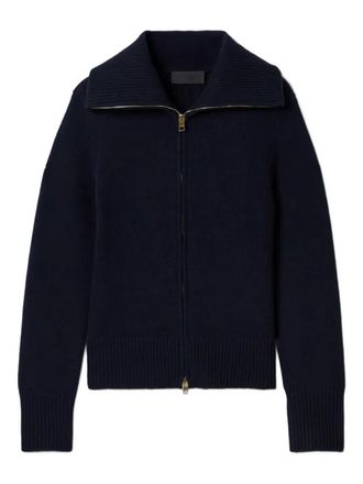 Nili Lotan cardigan à fermeture zippée - Bleu