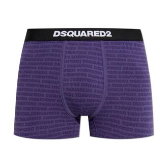 Dsquared2 Homme, Sous-vêtements, Violet, Taille: XL Boxers en coton avec monogramme