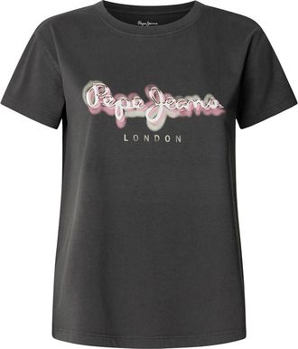 Pepe Jeans London Damen Becky T-Shirt, Grau (Kohlegrau), M