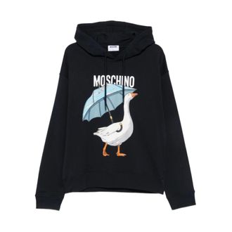 Moschino Homme, Sweatshirts et sweats &agrave; capuche, Noir, Taille: M Sweat &agrave; capuche