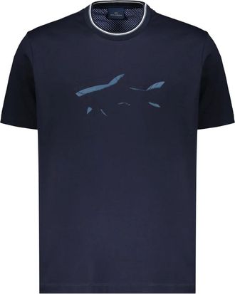 Paul & Shark Homme, Tops, Bleu, Taille: L T-shirt &agrave; col rond en coton