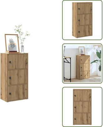 vidaXL The Living Store - vidaXL Biblioth&egrave;que ch&ecirc;ne artisanal 40x24x77 cm bois ding&eacute;nierie