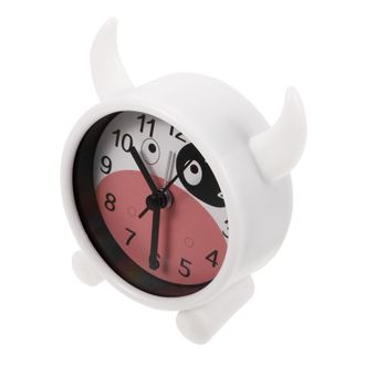 Valiclud Kuh-Motiv-tischwecker Batteriebetrieben Stilvoller Wecker Für Schlafzimmer Und Arbeitszimmer Als Dekoration Nachttischuhr Ohne Ticken