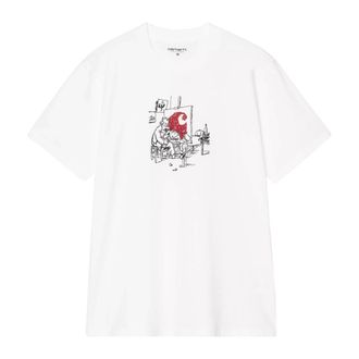 Carhartt Work in Progress Homme, Tops, Blanc, Taille: L T-shirt Old Painter S/S