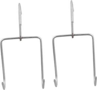 Pretyzoom 2st&uuml;cke Edelstahl Fleischhaken Doppelseitige Metzgerhaken Rostfrei Stabiles Metall F&uuml;r Fleischarbeiten Aufh&auml;ngen Von Fleisch Und Wurst Im Haushalt Und