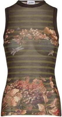Jean Paul Gaultier Top imprim&eacute; transparent