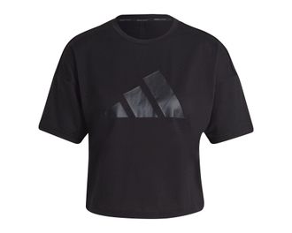 adidas HD8973 W I 3 BAR Tee 2 T-Shirt Damen Black Größe L