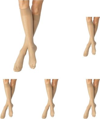 Nur Die Damen Matt Fein Kniestr&uuml;mpfe 621802, 20 DEN, Gr. One size, Braun (mandel 116)