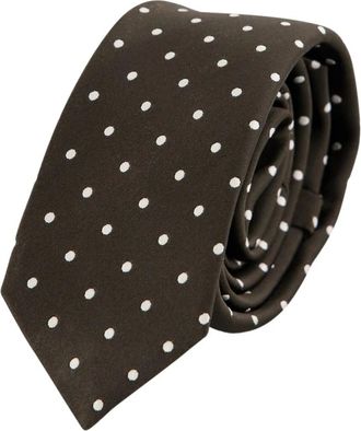 Tom Ford Homme, Accessoires, Brun, Taille: ONE Size Cravate en satin &agrave; pois