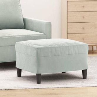 vidaXL Repose-pied Gris clair 60x50x41 cm Velours