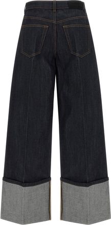 Givenchy Turn-Up Hem Cotton Denim Jeans - Black