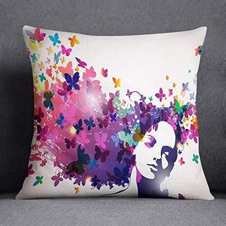 Bonamaison Le Jardin du Lin Kissenhüllen, Cotton, Mehrfarbig, 45x45