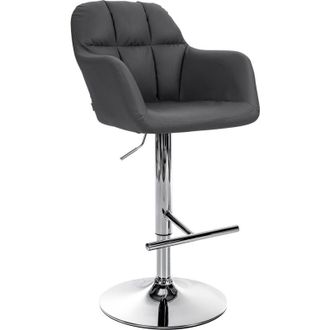 Clp Barhocker Natoma Kunstleder schwarz Metall in Chromoptik