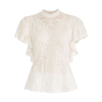 Farm Rio Bluse mit Applikationen - - Blouses & Shirts - Damen - Wei&szlig; - S