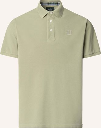 Hackett Poloshirt Heritage Madras Trim gruen