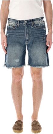 Polo Ralph Lauren Homme, Shorts, Bleu, Taille: W32 Shorts en denim peint