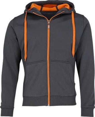 James & Nicholson jn355 Mens double face Veste Veste Sweat Pull à capuche - Gris - XX-Large