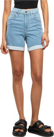 Urban Classics Damen Ladies Organic Stretch Denim 5 Pocket Shorts Jeans-Shorts, clearblue Bleached, 33
