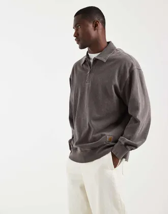 Carhartt Work in Progress Harper - Sweat &agrave; col polo - Marron