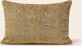 Madura Housse De Coussin Klark Ecru et moutarde - JAUNE