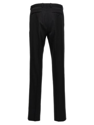 Lanvin Mens Black Wool Dress Pants
