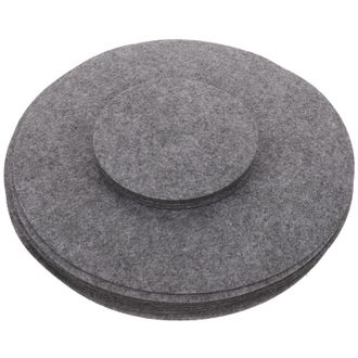 Hemobllo Alipis 30 St&uuml;ck Teiliges Filz trennpads Runde Topf Tellerschutz Untersetzer Graue Filzplatten f&uuml;r Geschirr Porzellan Kochgeschirr Stapelbare Schutzsch