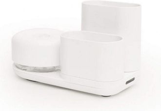 Bosign Bosign Do-Dish-Utensilienhalter mit Seifenspender/Sp&uuml;lmittelspender-Polyethylen-21.5x11x13 cm, Plastik, transparent, 1