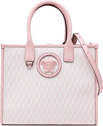 Versace small V Allover La Medusa tote bag - Rosa