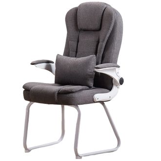 Generic Moderner, ergonomischer Gaming-Stuhl mit PU-Lederbezug, bequemer Computerstuhl f&uuml;r Homeoffice, robuster Konferenzstuhl mit Armlehnen, ohne Rollen, ide