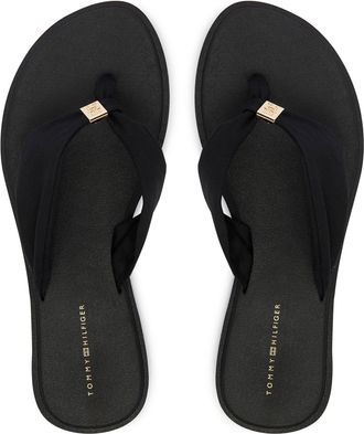 Tommy Hilfiger Zehentrenner Tommy Hilfiger Scandi Soft Summer Sandal FW0FW09421 Schwarz