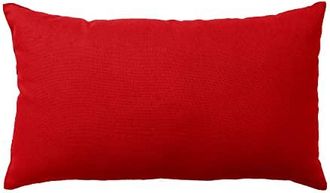 Enjoy Home Kissen, Maße 30 x 50 cm, rot - Baumwolle Zertifiziert nach Öko-Tex, Handwäsche, ideal für das Bringen von Farbe auf Ihre Sofas, Kollektion Panama