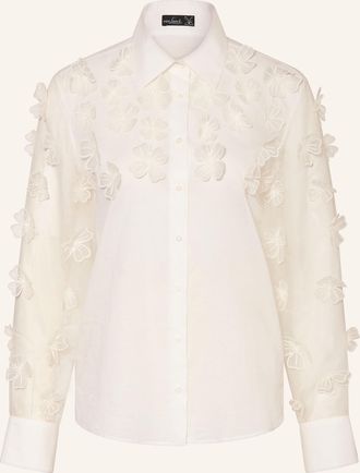 van Laack Van Laack Hemdbluse Vl-Celly-Fappl Im Materialmix weiss