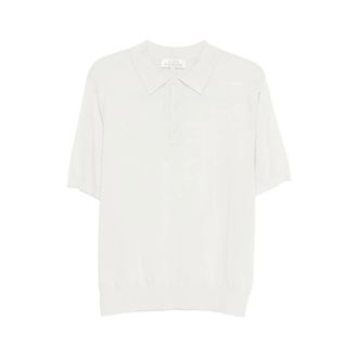 STUDIO NICHOLSON Arieta Strickpolohemd - - Tops - Herren - Wei&szlig; - S
