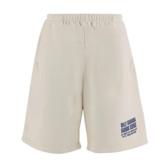 Willy Chavarria Baumwollshorts mit Logo - - Shorts - Herren - Wei&szlig; - L