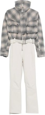 Cordova Telluride checked belted ski suit - Grau