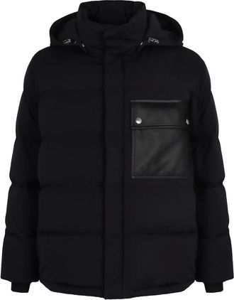 Bottega Veneta Homme, Vestes, Bleu, Taille: M Hooded Short Down Jacket