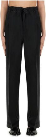 Maison Margiela Femme, Pantalons, Noir, Taille: 40 FR Pantalon &agrave; Jambes Larges