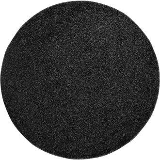 Minimal Minimal - Tapis Rond uni de Salon Chambre Relax Sobre et Epur&eacute; (Noir - 160x160cm)